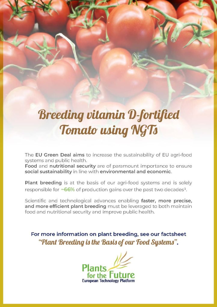 NGTs can help develop new and improved plant varieties that support ...
